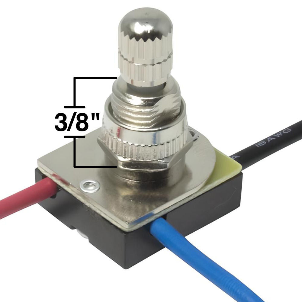 3/8 in. Shank Four-position Two-circuit 3-Way Rotary Light Switch - Ni