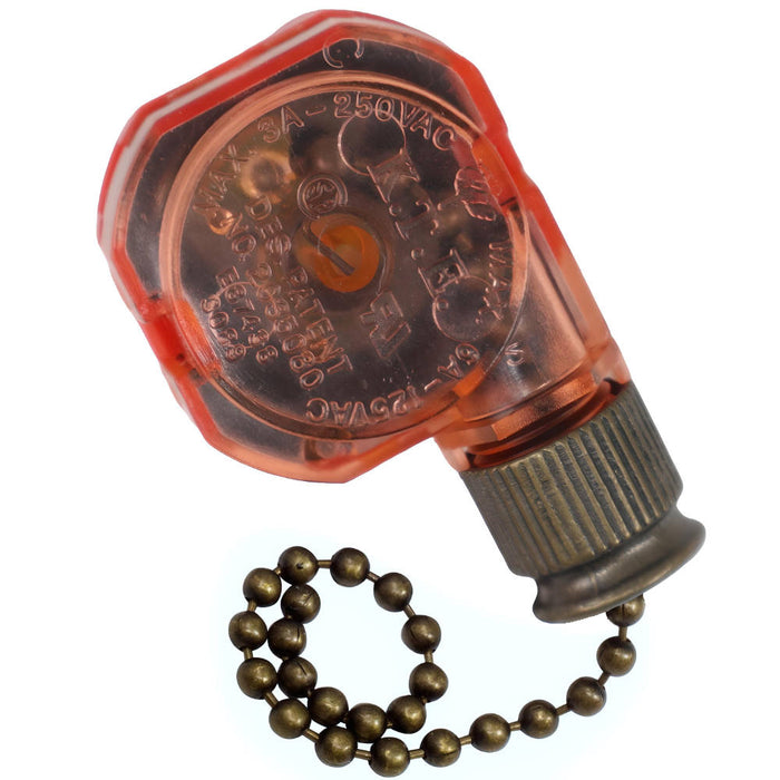 KTE 3089 Circuit R 3-Speed 4-Wire Fan Pull Chain Switch
