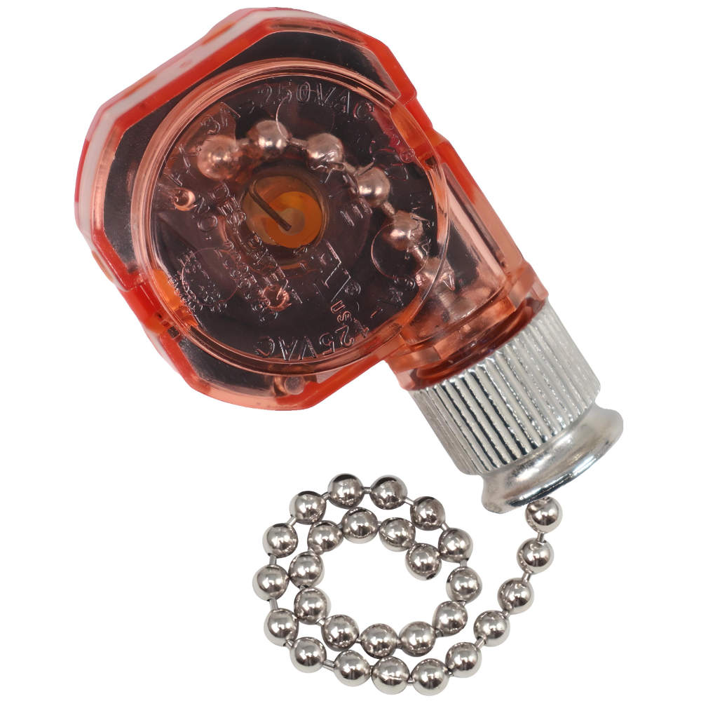 KTE 3089 Circuit R 3-Speed 4-Wire Fan Pull Chain Switch